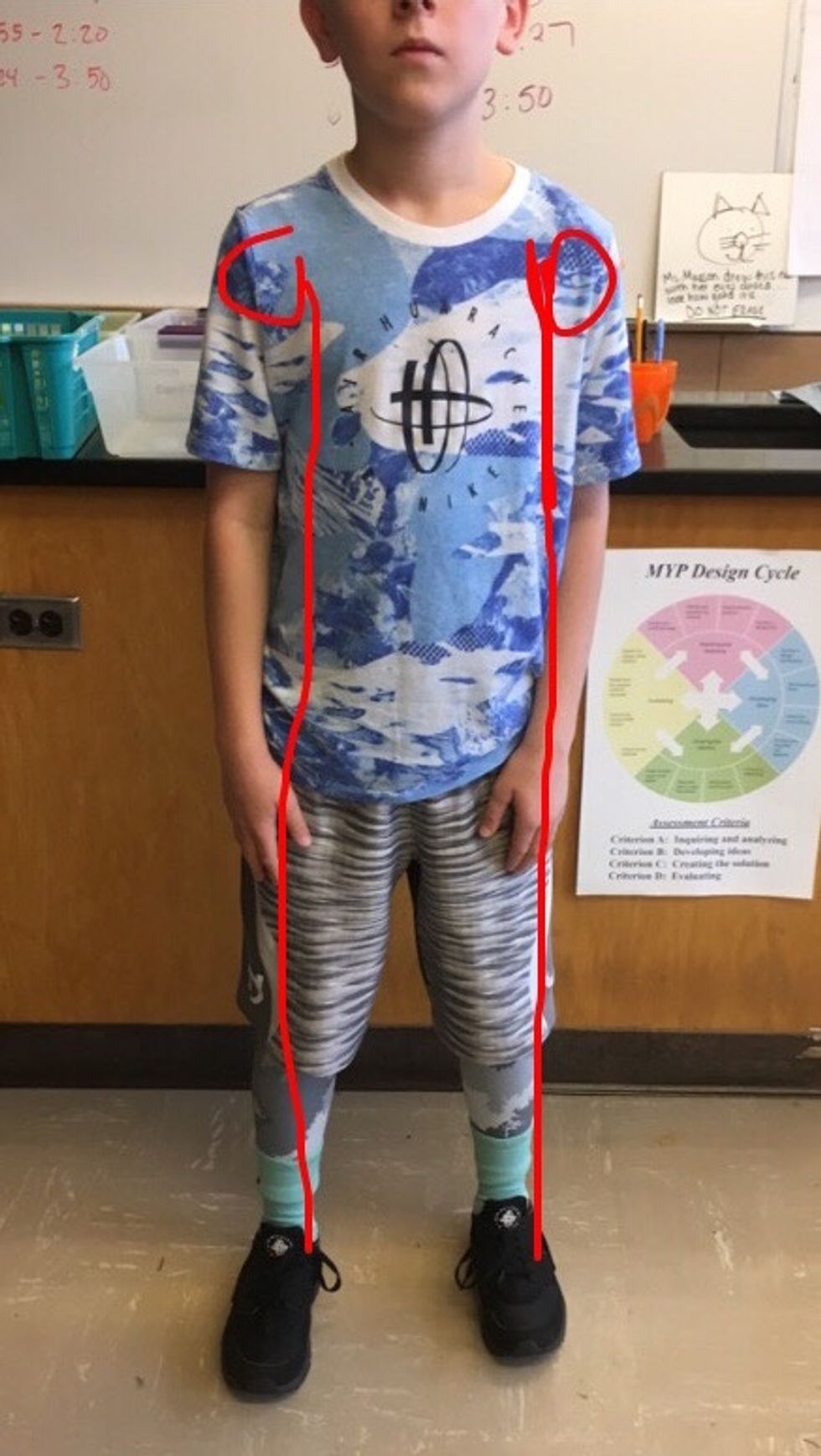 2. Make sure feet are shoulder width apart. - B+C Guides
