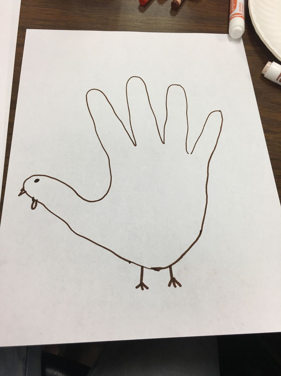How to make a hand turkey - B+C Guides