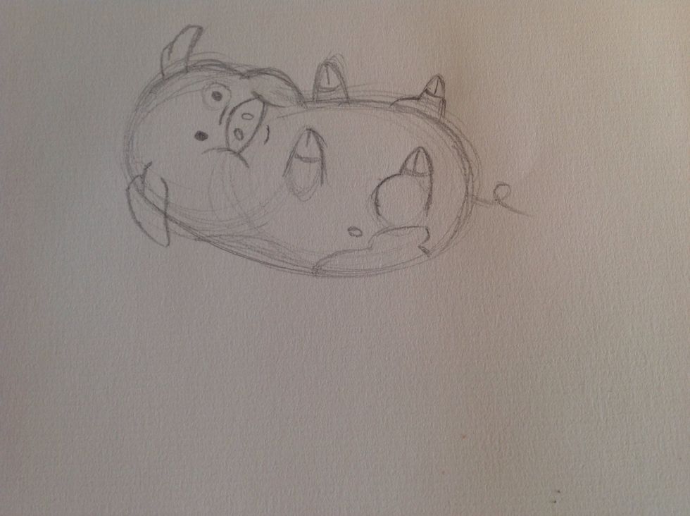How to draw waddles from gravity falls - B+C Guides
