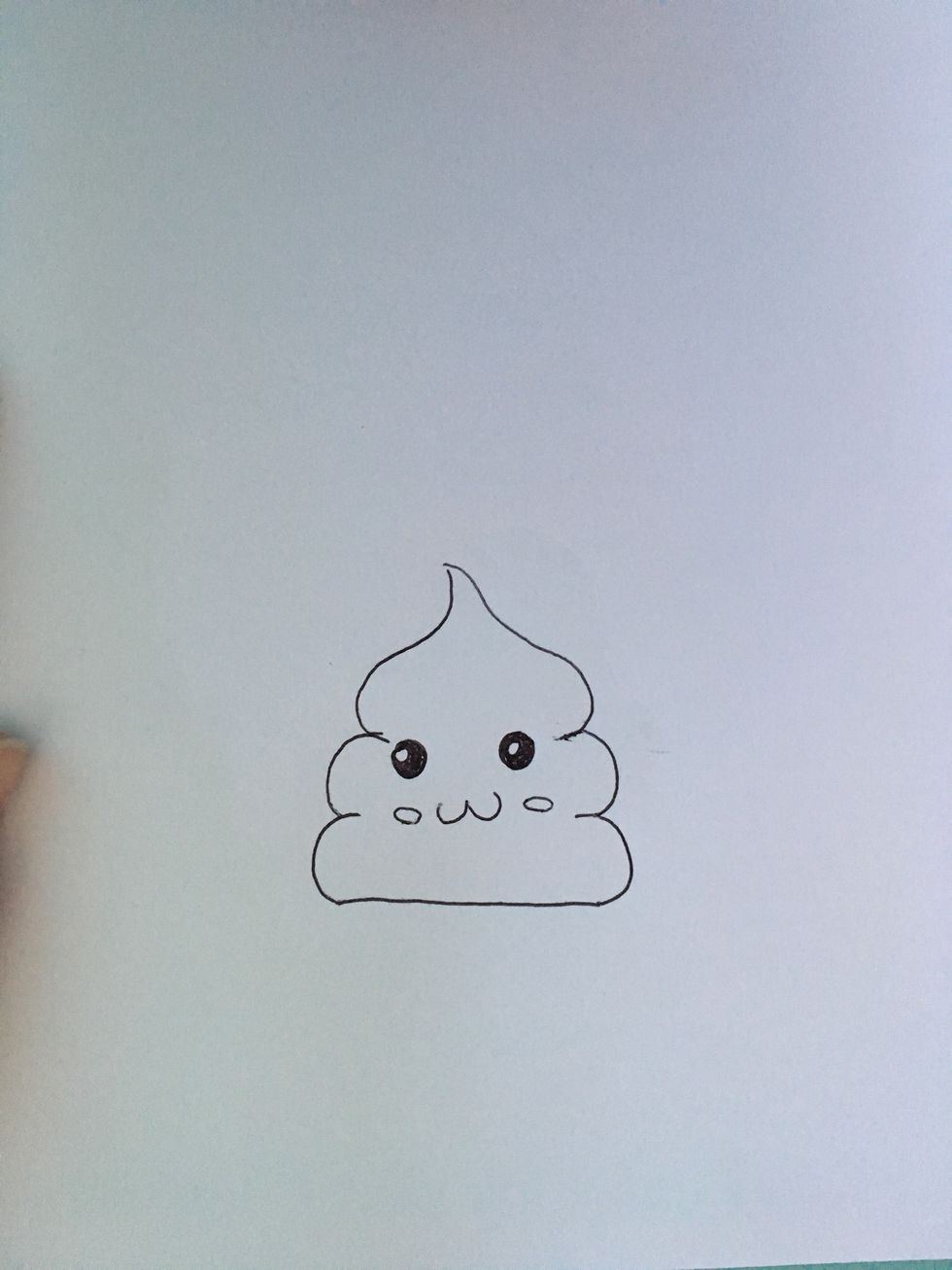 How to draw a cute poop emoji 💩 - B+C Guides