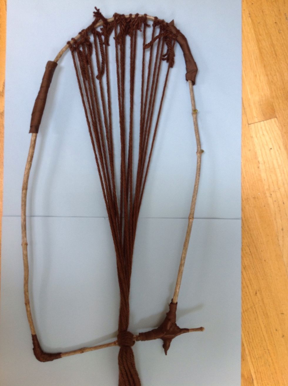 How to weave a tree on a tree branch loom. - B+C Guides