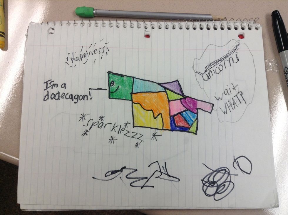 How to draw a dodecagon, a 12 sided dinosaur - B+C Guides