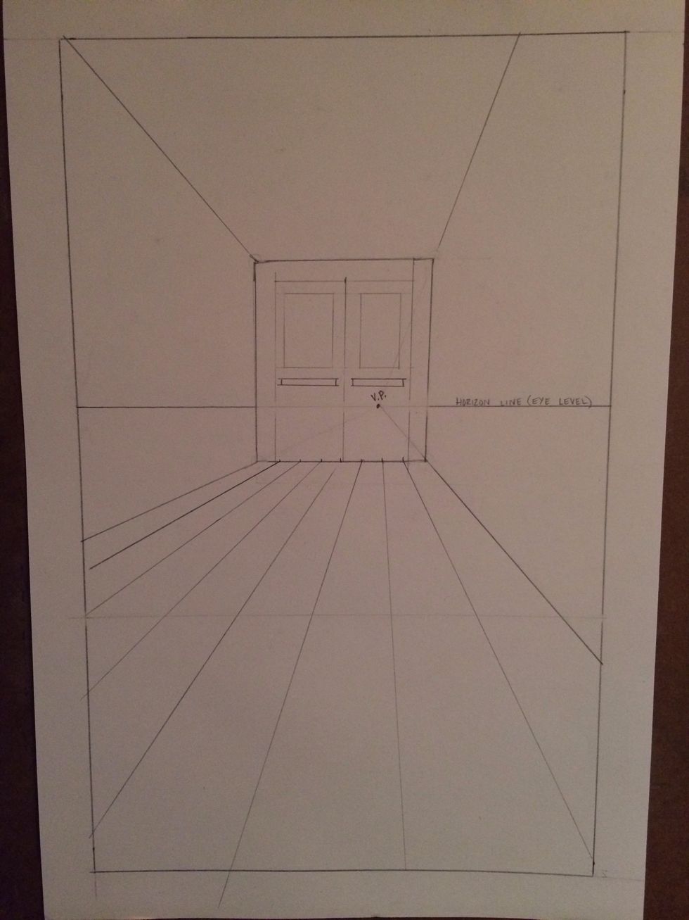 How to draw a hallway in 1-point perspective, part 2 - B+C Guides