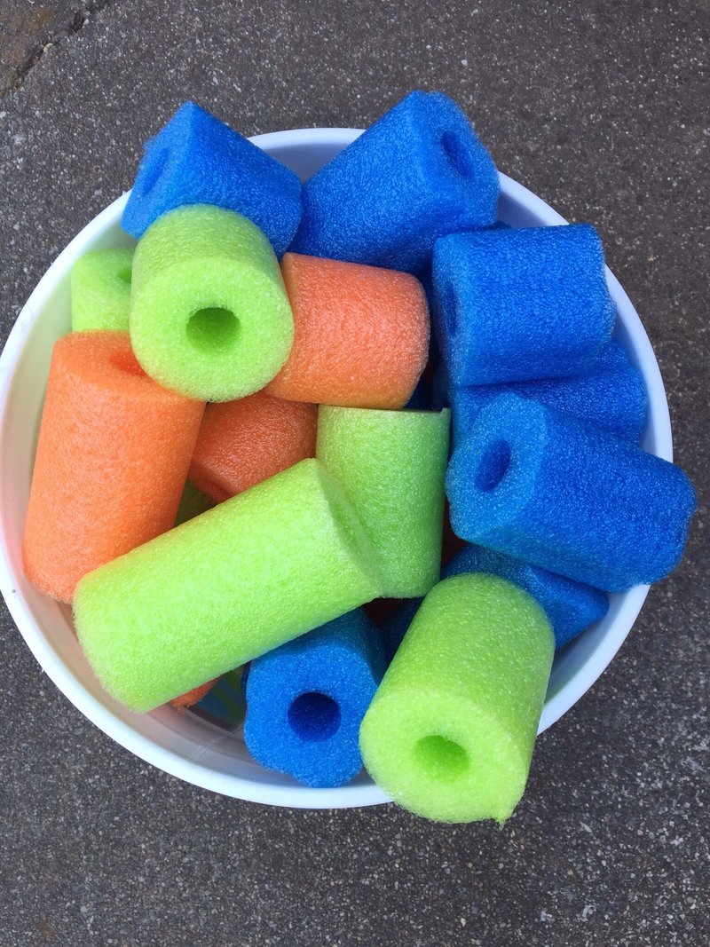 Pool Noodle Shapes Mama Pea Pod: {Pool Noodle Patterning}