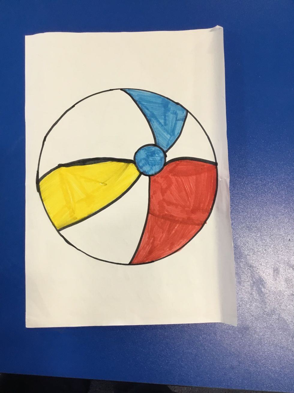 How to draw a beach ball - B+C Guides