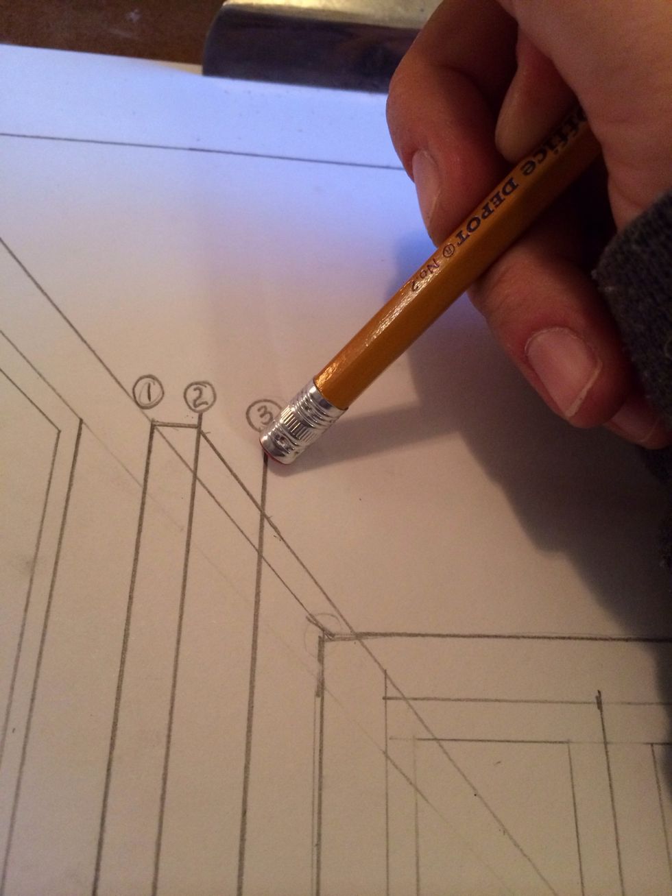 How to draw a hallway in 1-point perspective, part 2 - B+C Guides