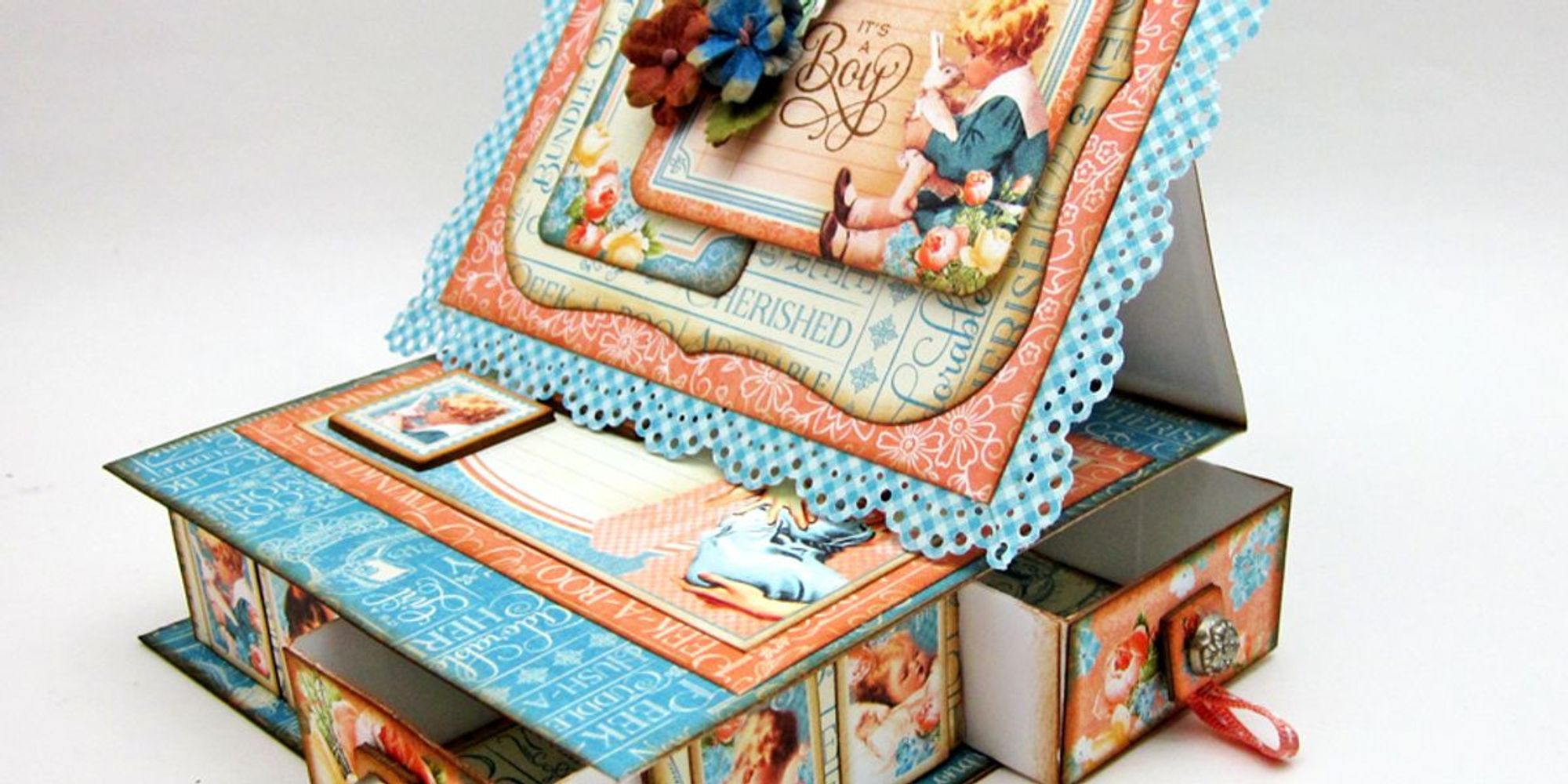 How to create a box easel card with 4 drawers using g45 - B+C Guides