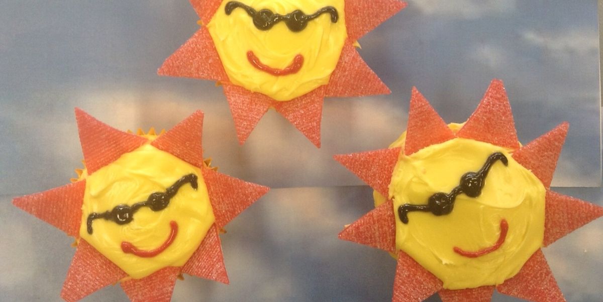 How to decorate sun cupcakes - B+C Guides