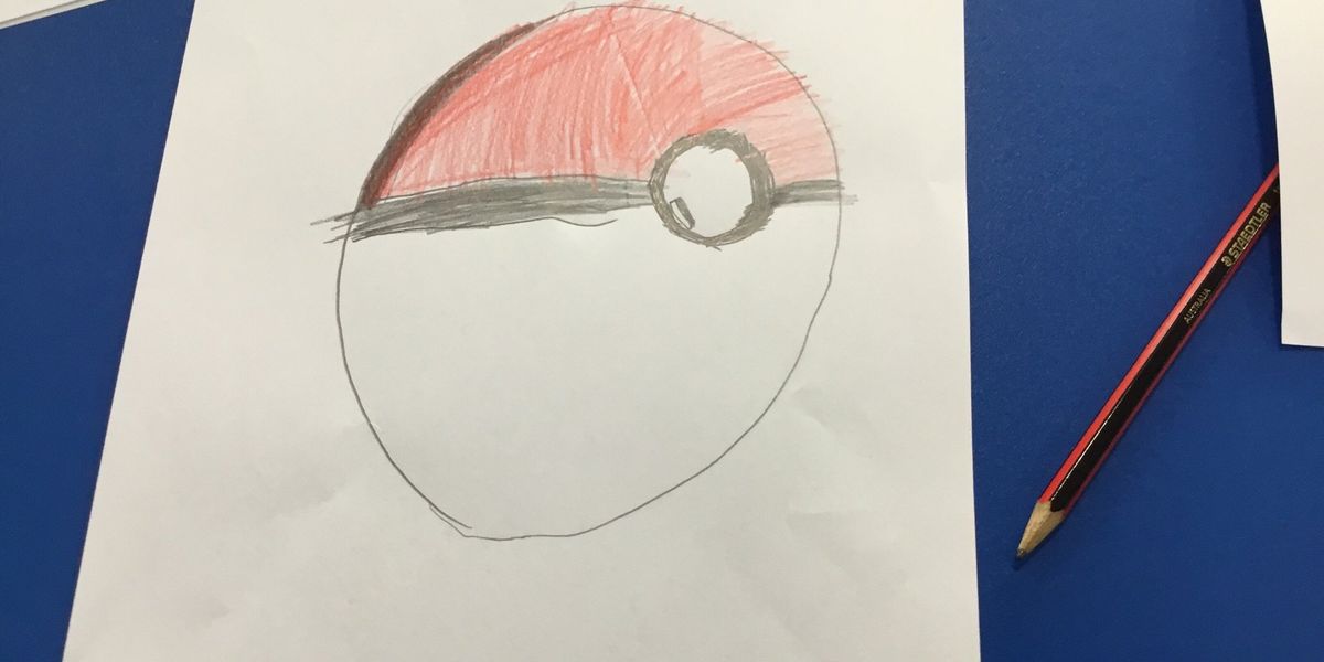 How to draw a pokéball - B+C Guides