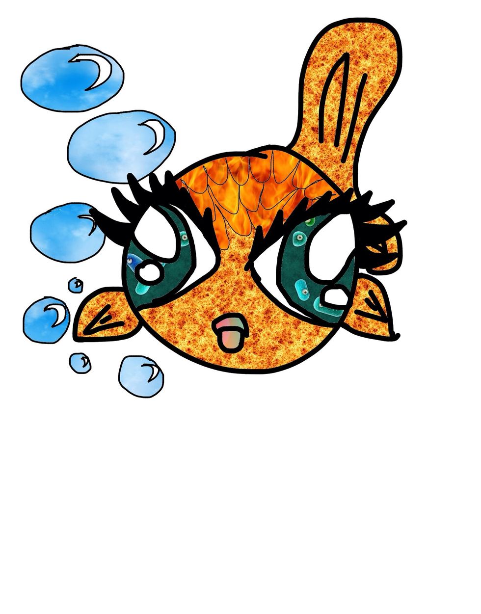 How to draw a cute goldfish 🐟 - B+C Guides