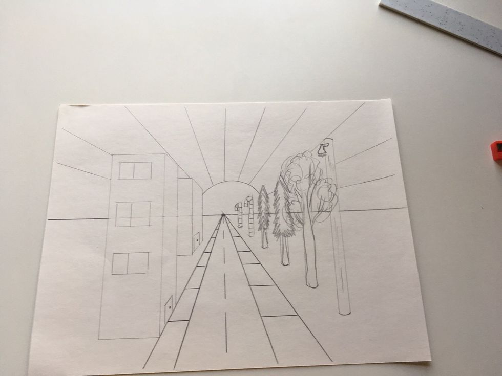How to draw a one-point perspective landscape - B+C Guides