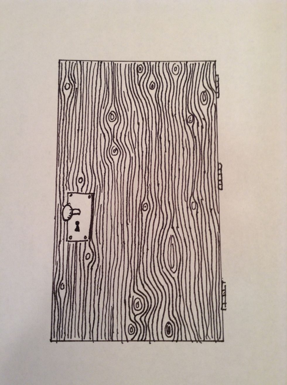 How to draw a door with wood texture - B+C Guides