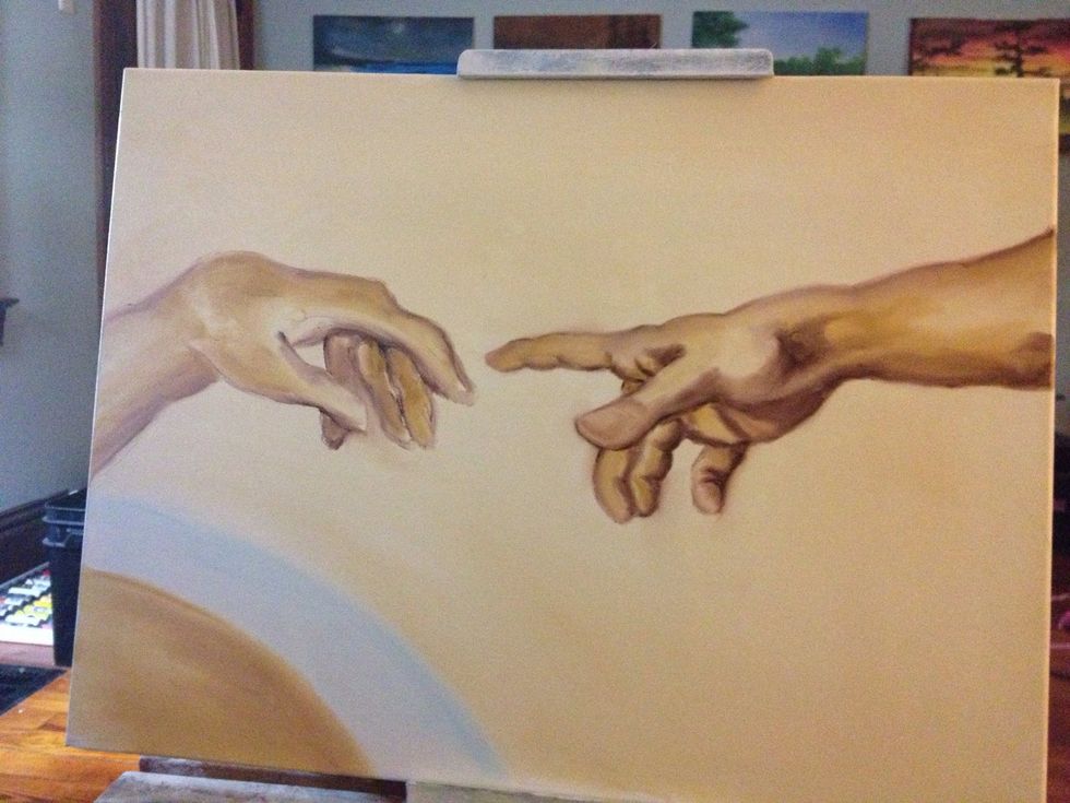 How to fingerpaint the creation of adam - B+C Guides