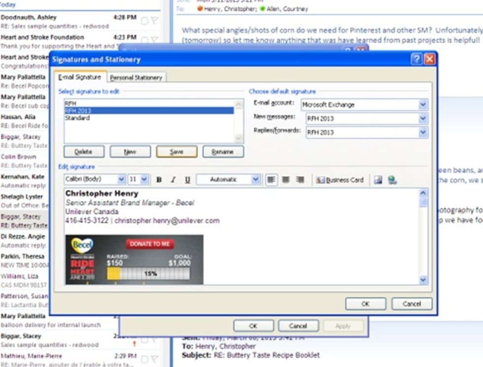 How to add your becel rfh email signature badge - B+C Guides