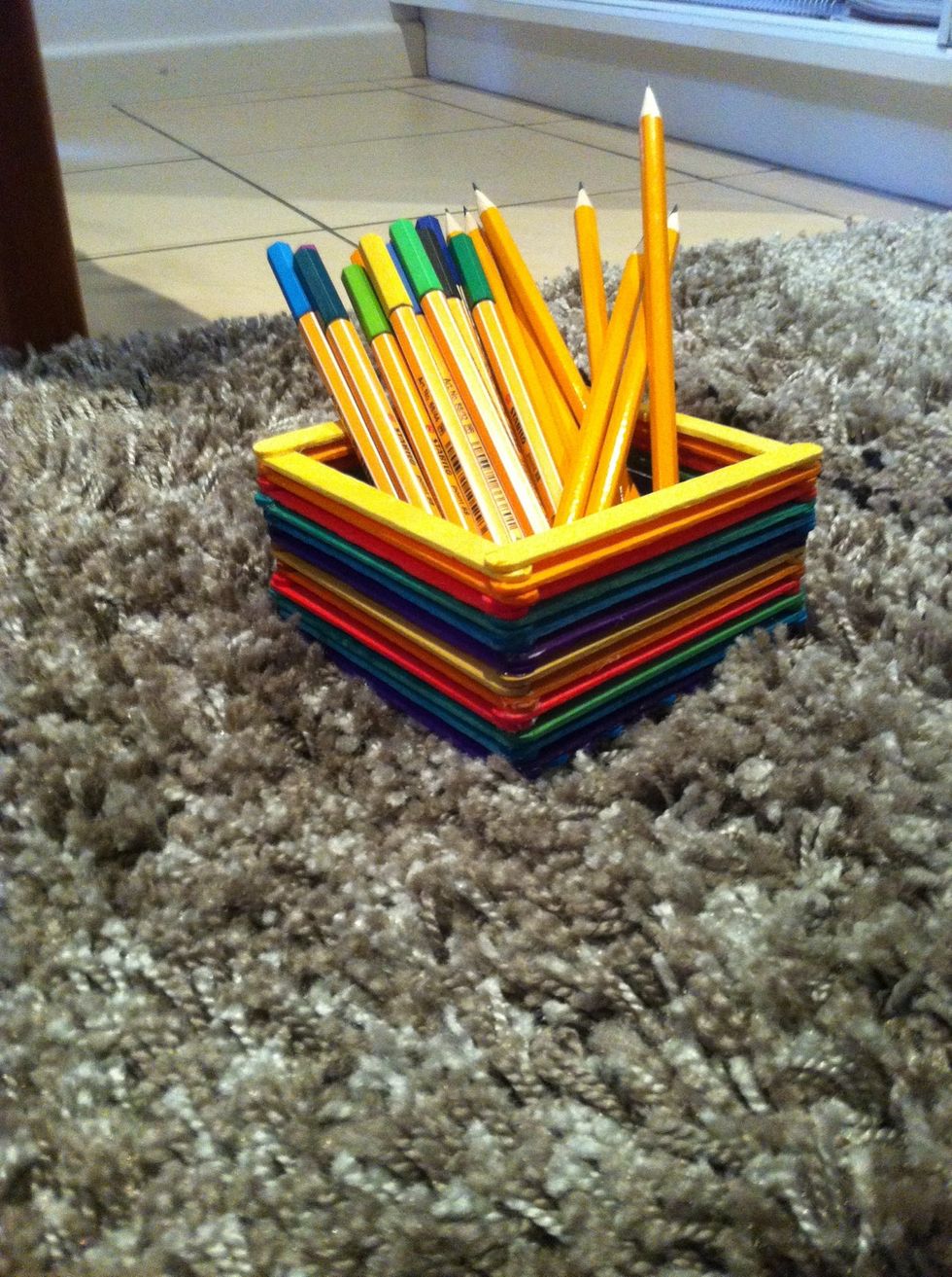 How to make a paddle pop stick stationary holder - B+C Guides