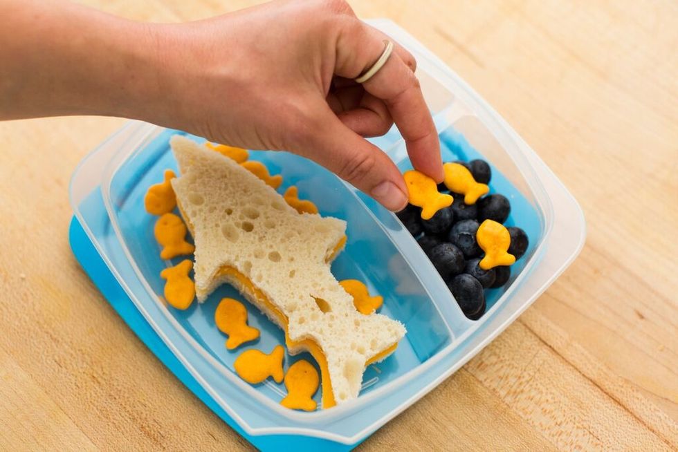 How to make a shark themed lunch for back to school - B+C Guides