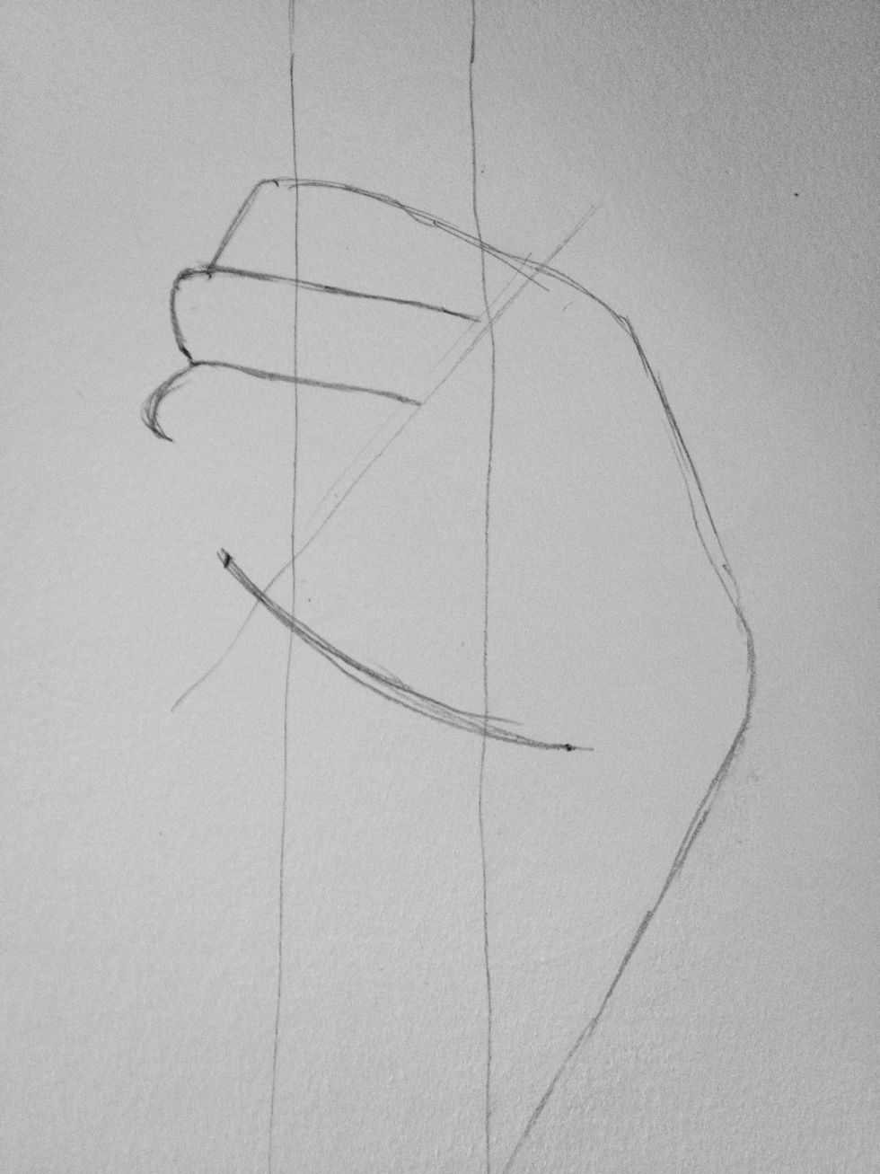 How to draw a hand holding a staff - B+C Guides