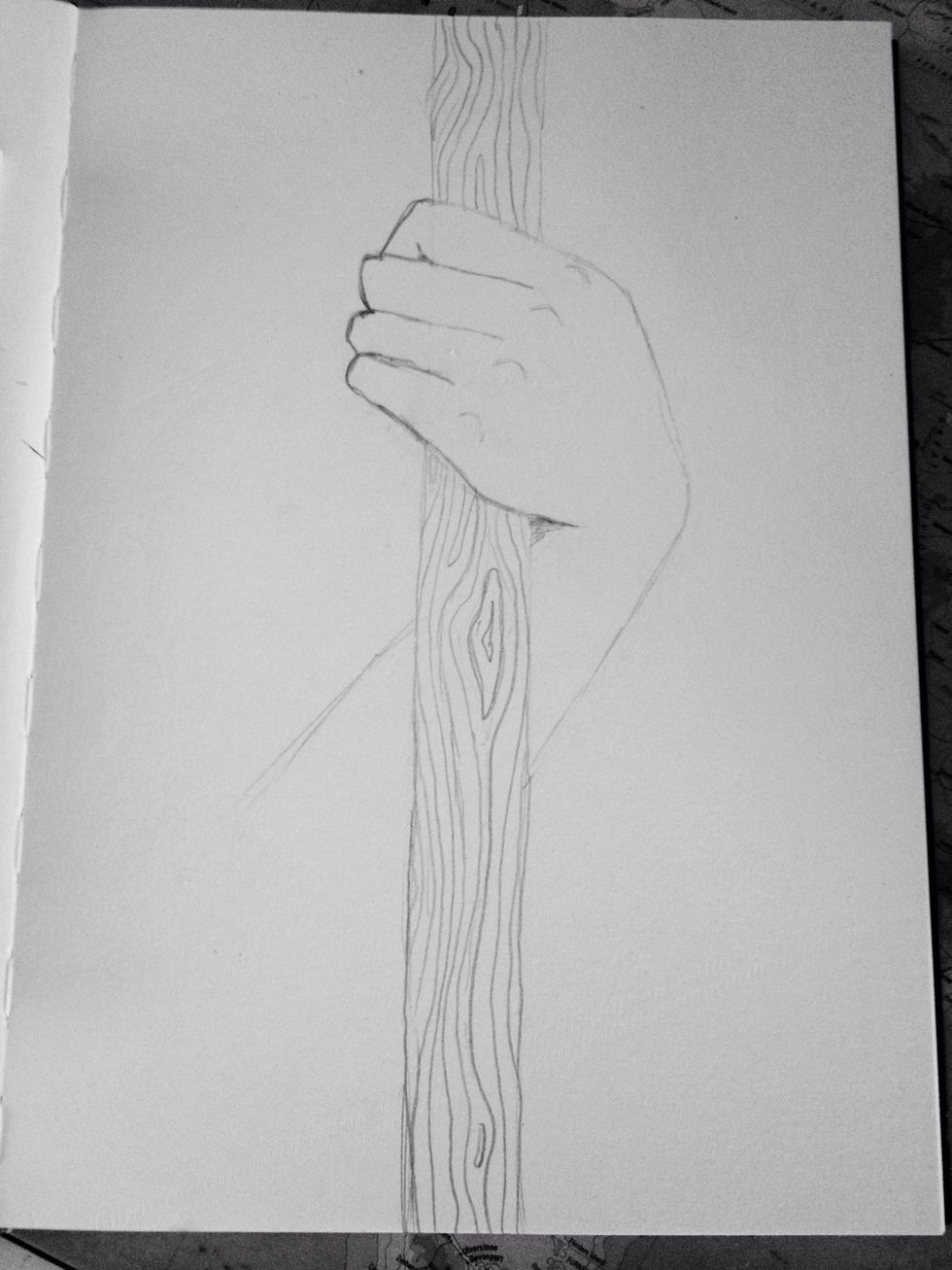 How to draw a hand holding a staff - B+C Guides