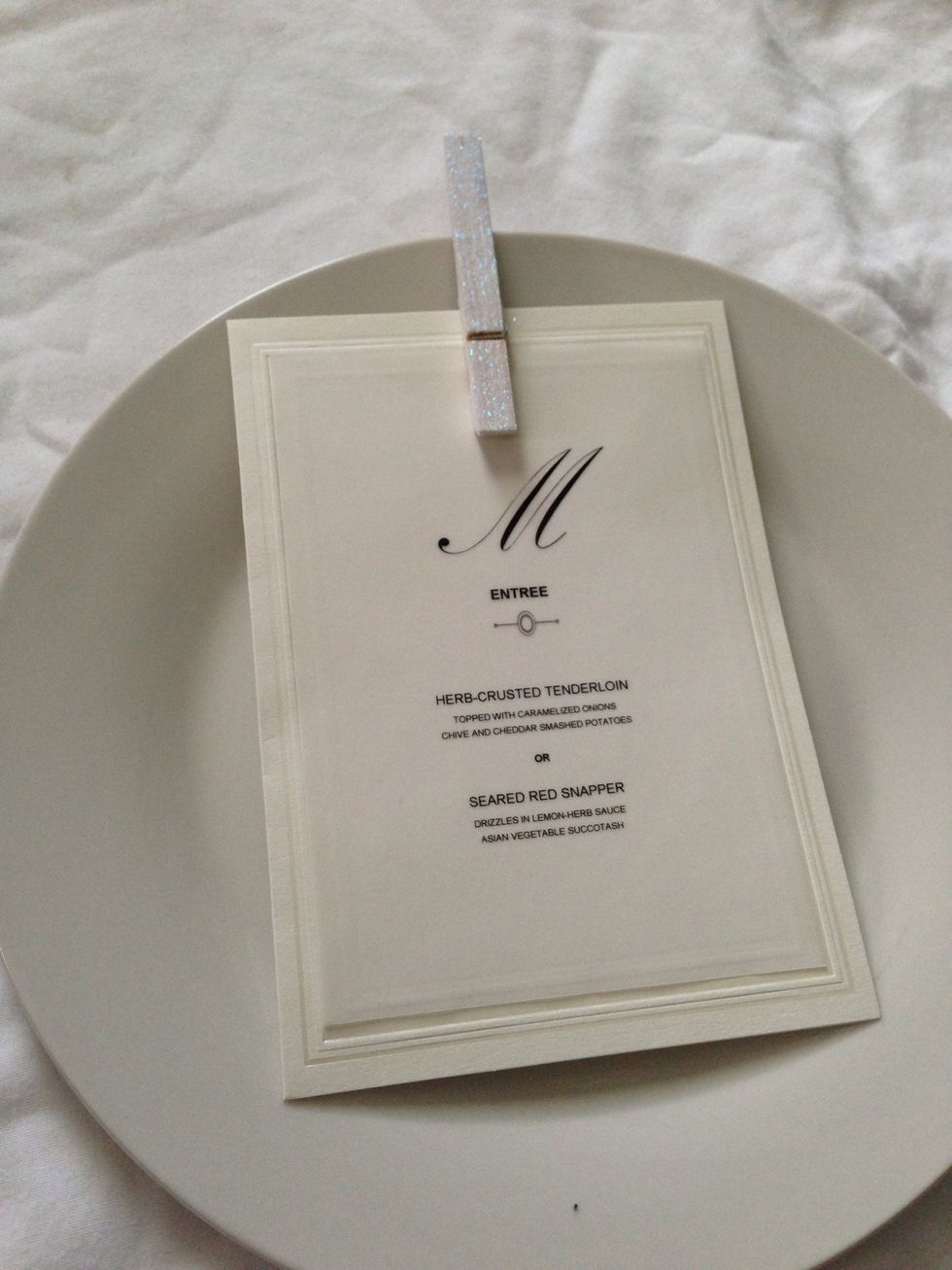 How to create custom wedding dinner menu clips - B+C Guides