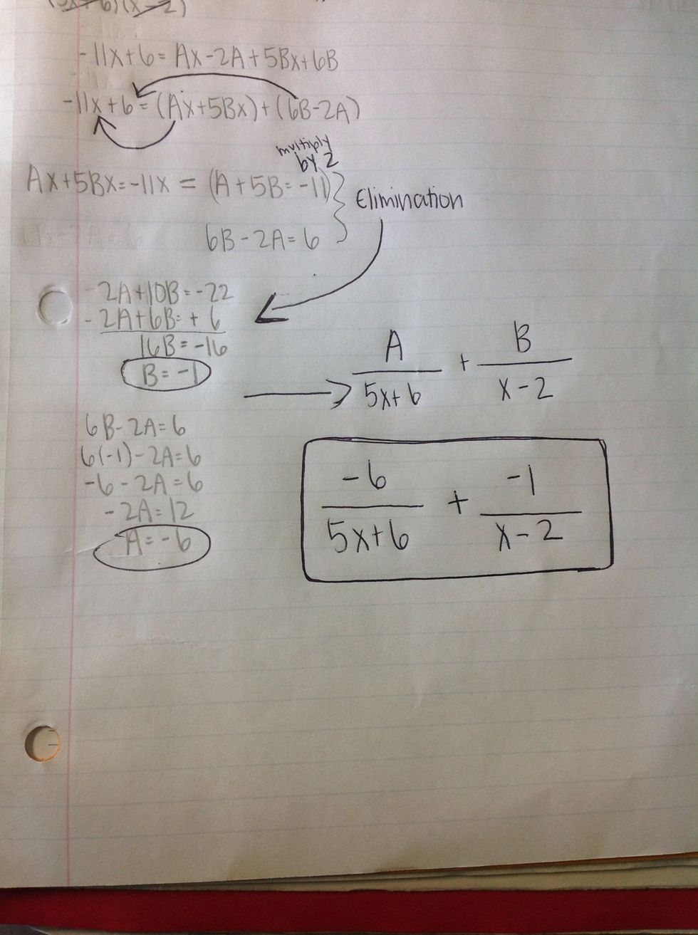 How to solve a partial fraction decomposition - B+C Guides