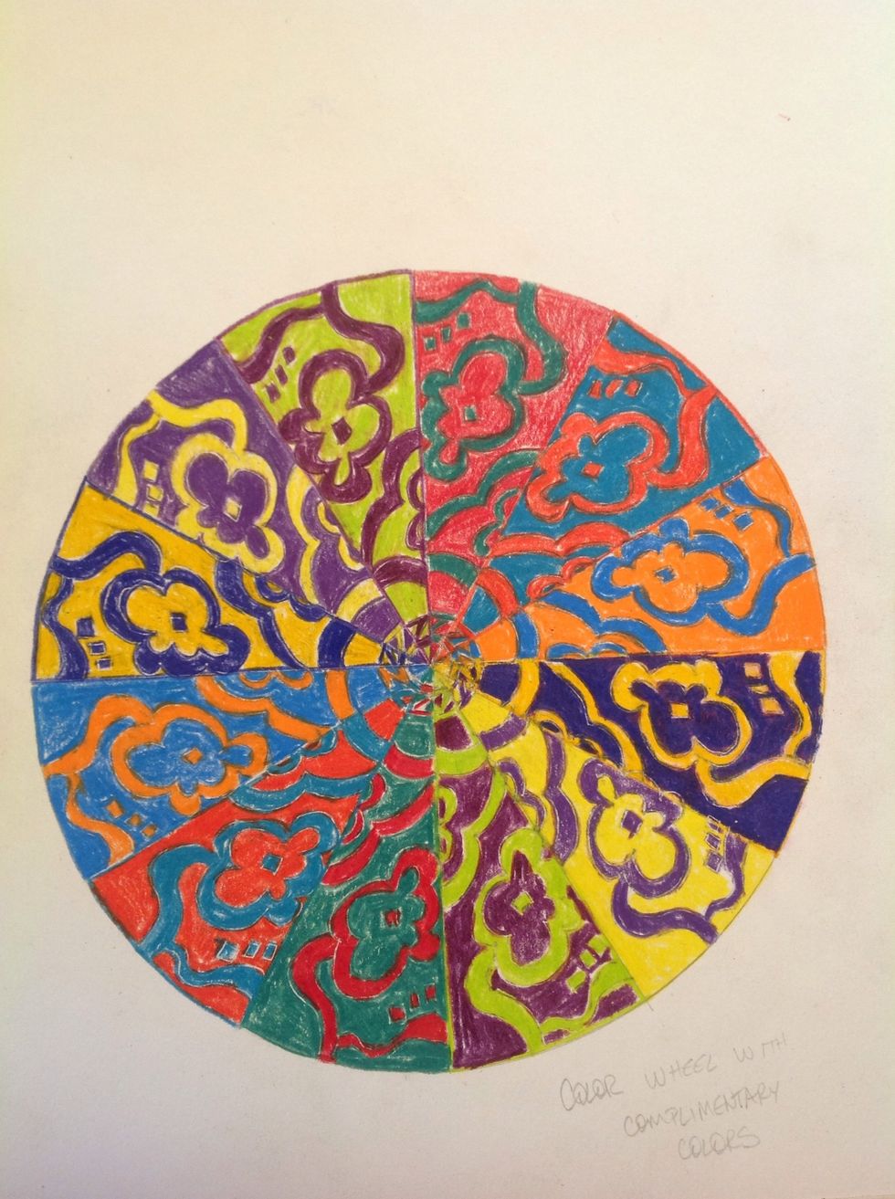 Radial Design In Colored Pencils Celtic Artwork Radial