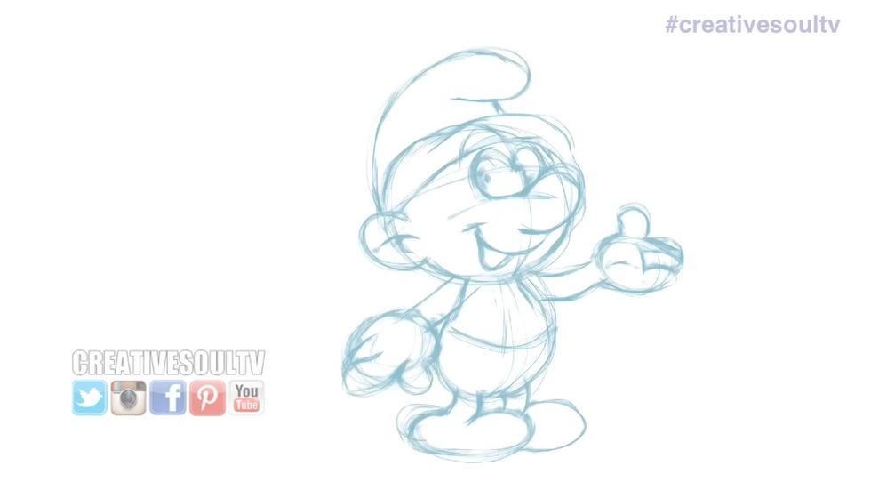 How To Draw A Smurf Easy Step By Step Drawing Tutorial B C Guides