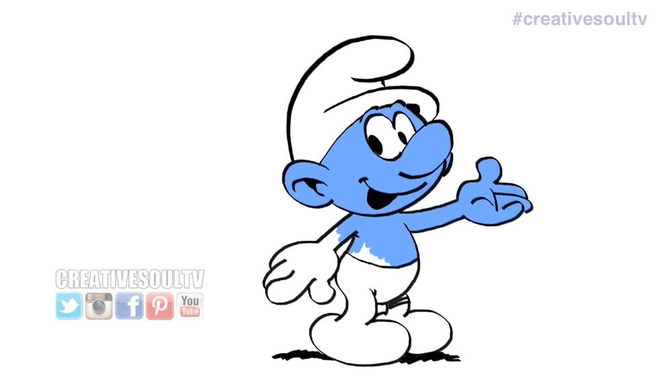 How to draw a smurf, easy step by step drawing tutorial - B+C Guides
