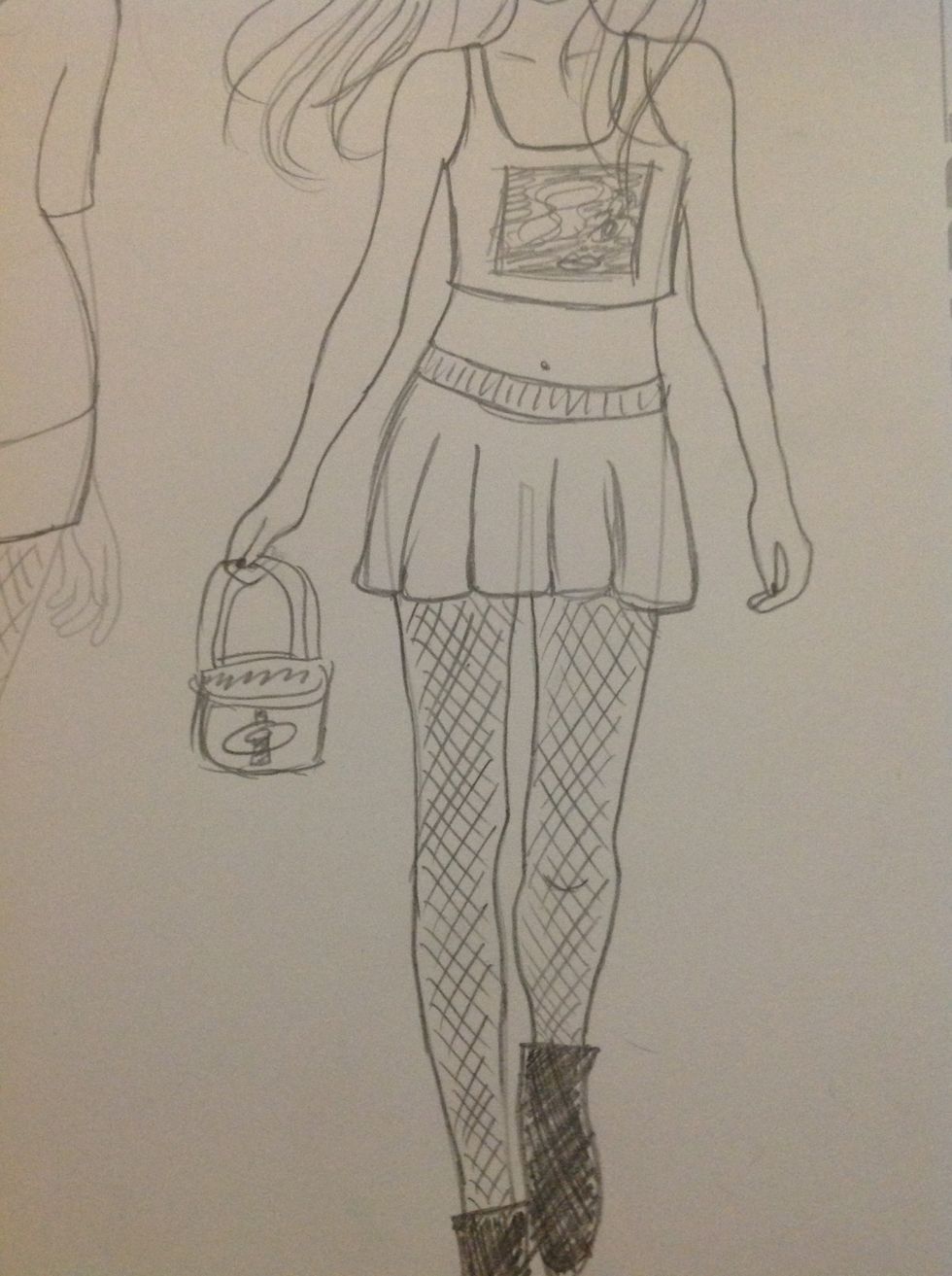 How to draw fishnet tights - B+C Guides