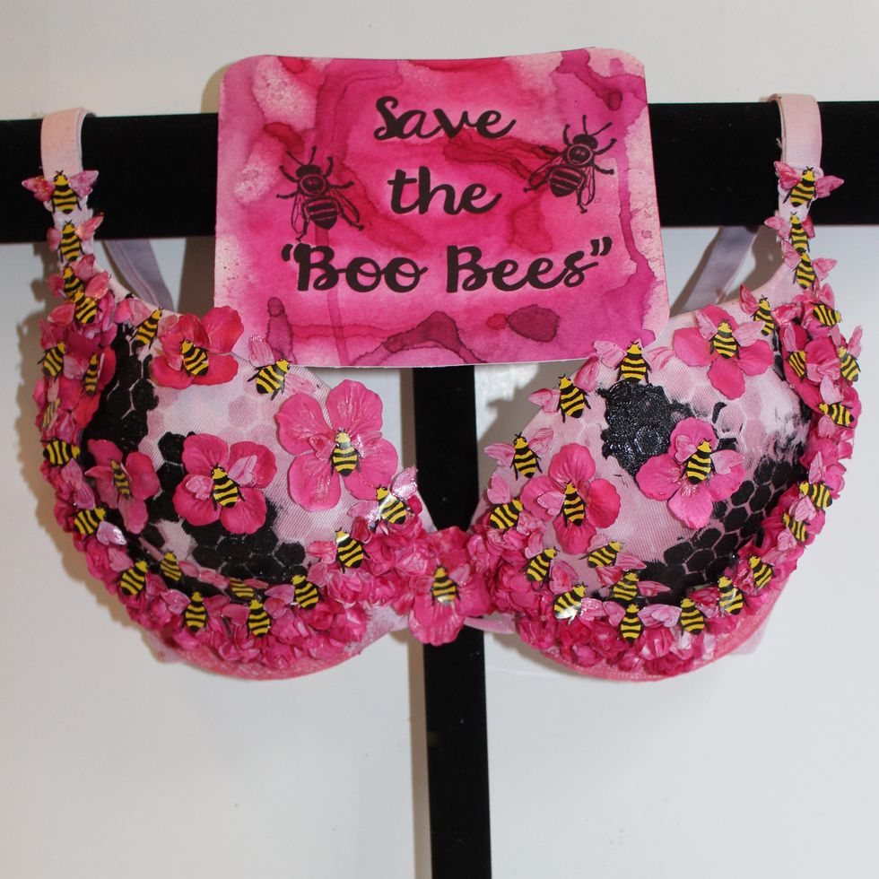 How to create a "save the boo bee's" decorated bra - B+C Guides
