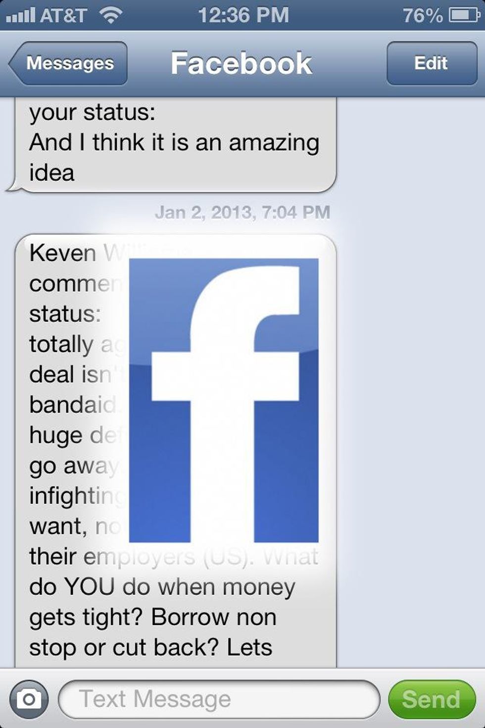 How to receive facebook notifications and post via sms - B+C Guides