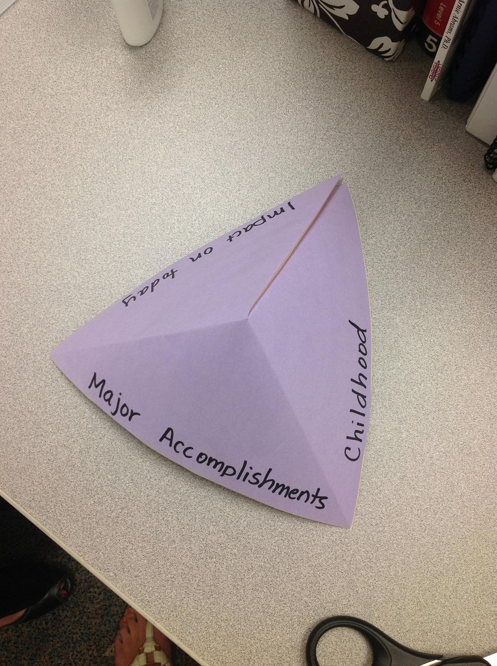 How to create a pyramid foldable - B+C Guides