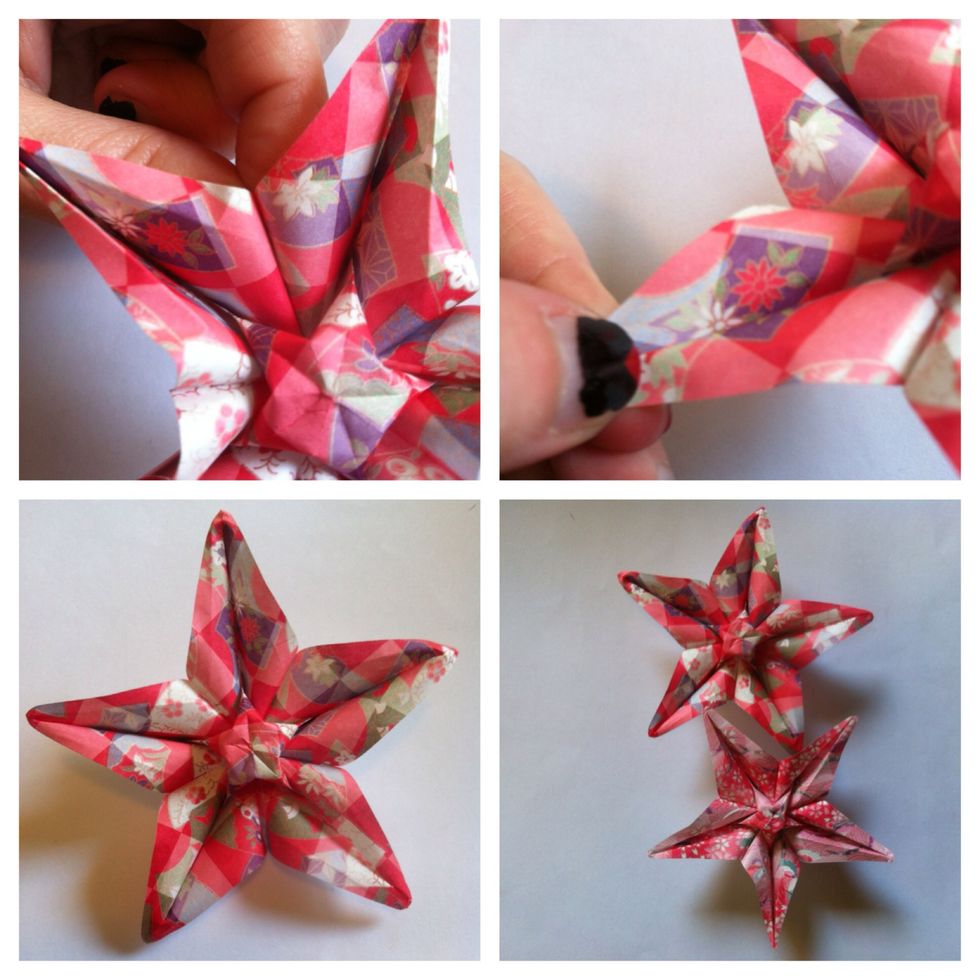 How to make an origami star flower - B+C Guides