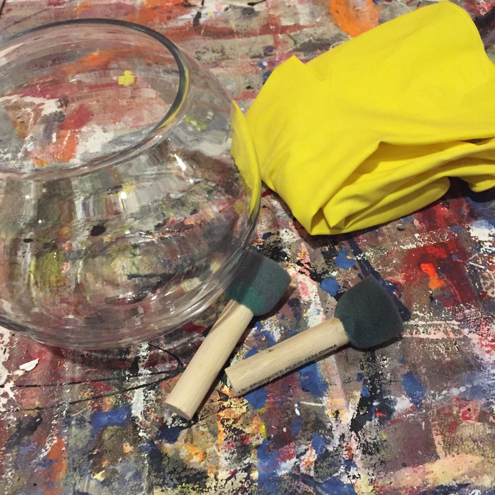 How to paint a glass planter with alcholol inks - B+C Guides