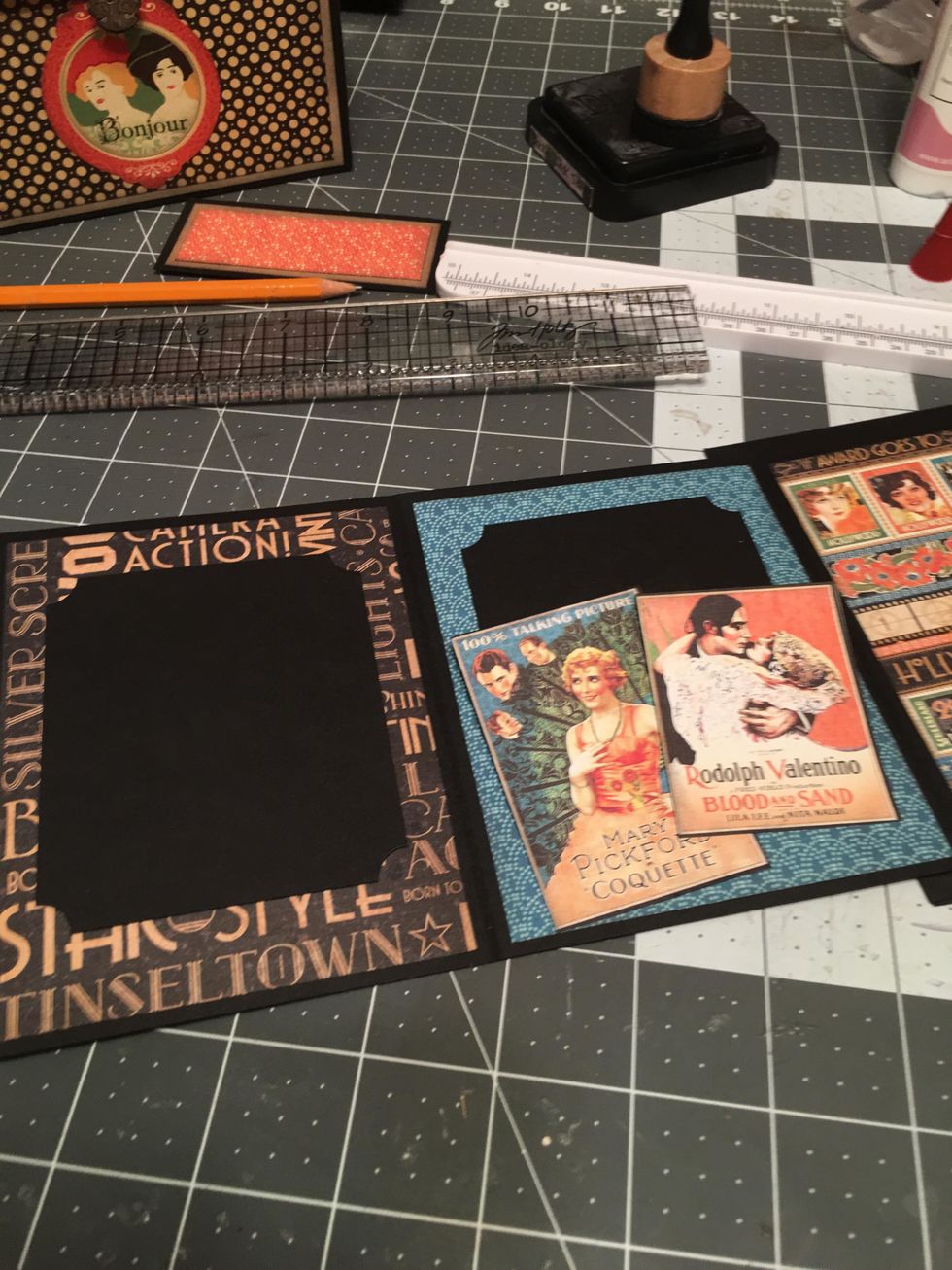 How to make a graphic 45 vintage hollywood passport album - B+C Guides