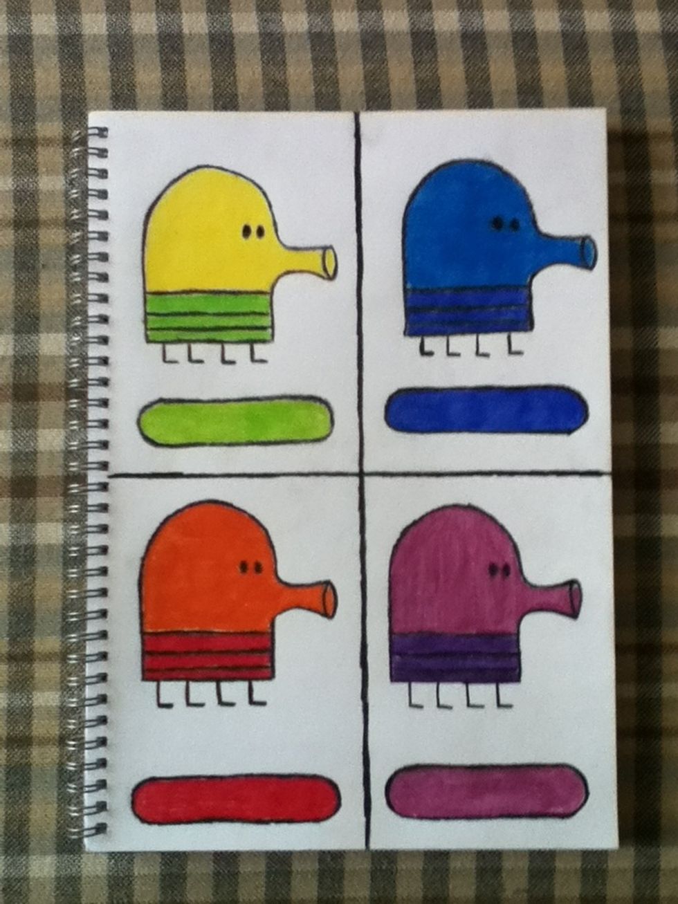 How to draw the doodle jump character - B+C Guides