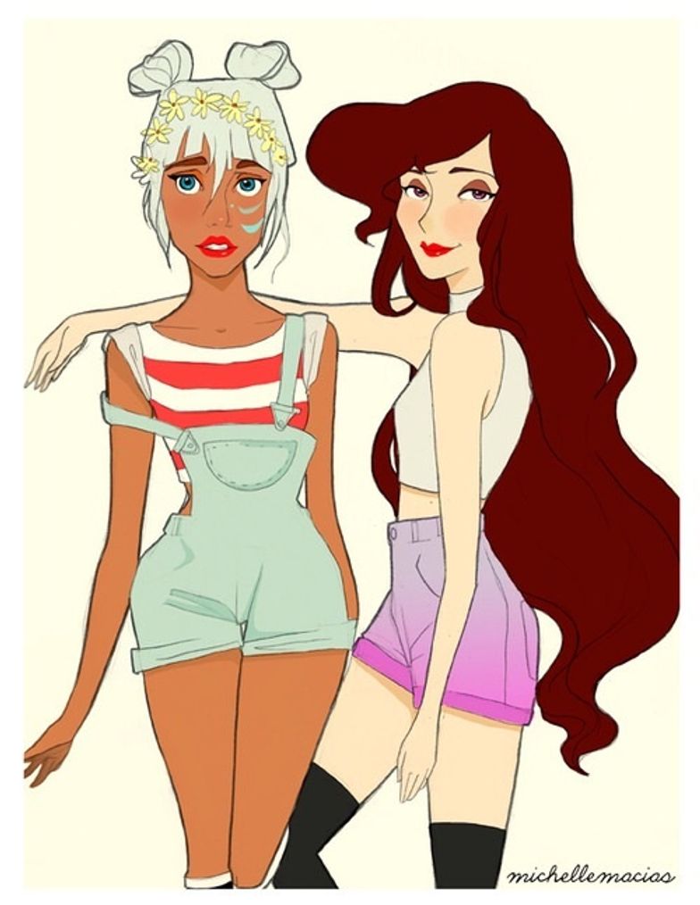 Disney Princess Fan Art Hipster