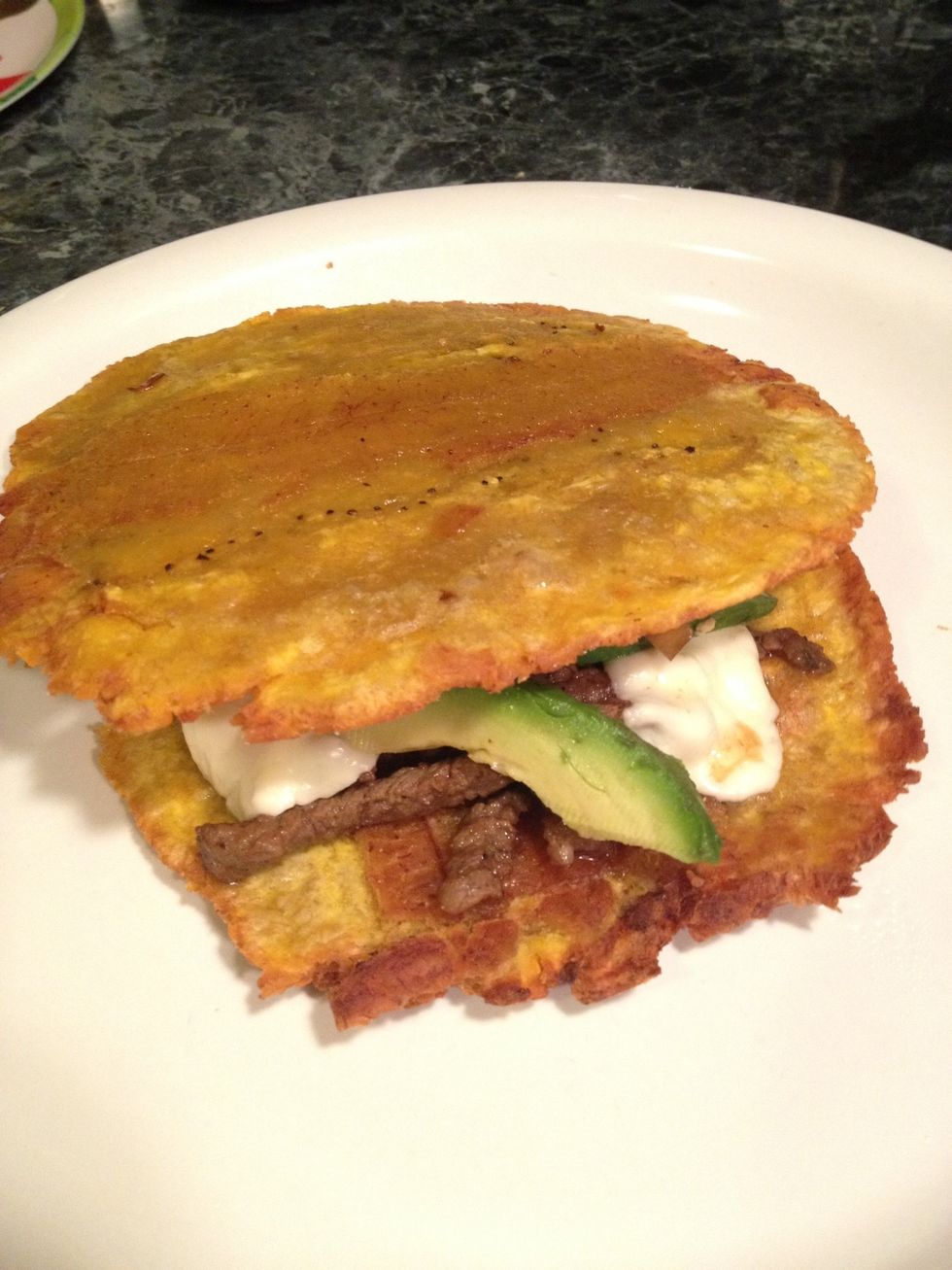 How to make patacon pisao(plantain sandwich) - B+C Guides