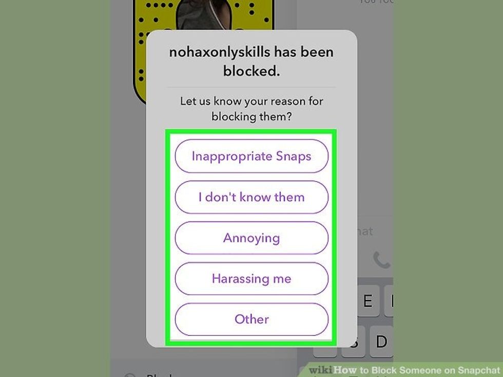 If somebody is harassing ( Being inappropriate ) Snap chat has a ...