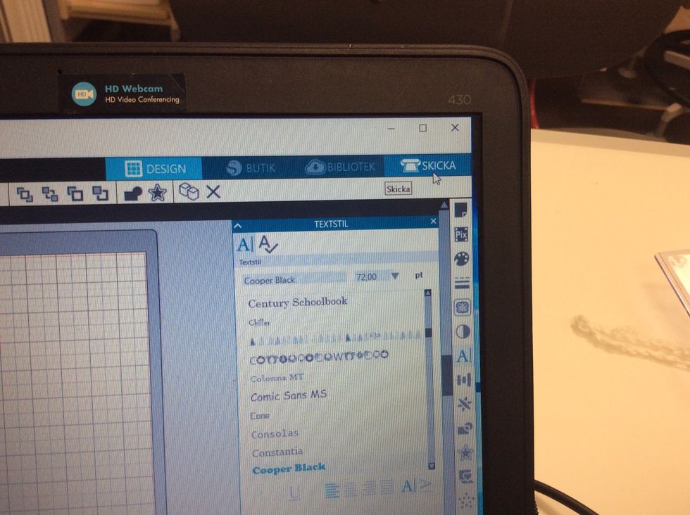 Tryck på knappen högst upp till höger, SKICKA - B+C Guides