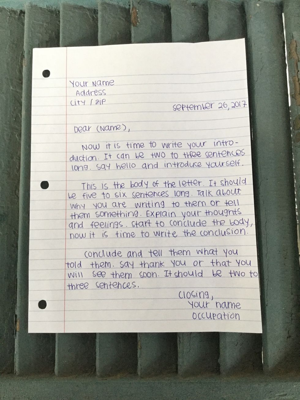 Skip one or two lines and write your name at the bottom. Sign with ...