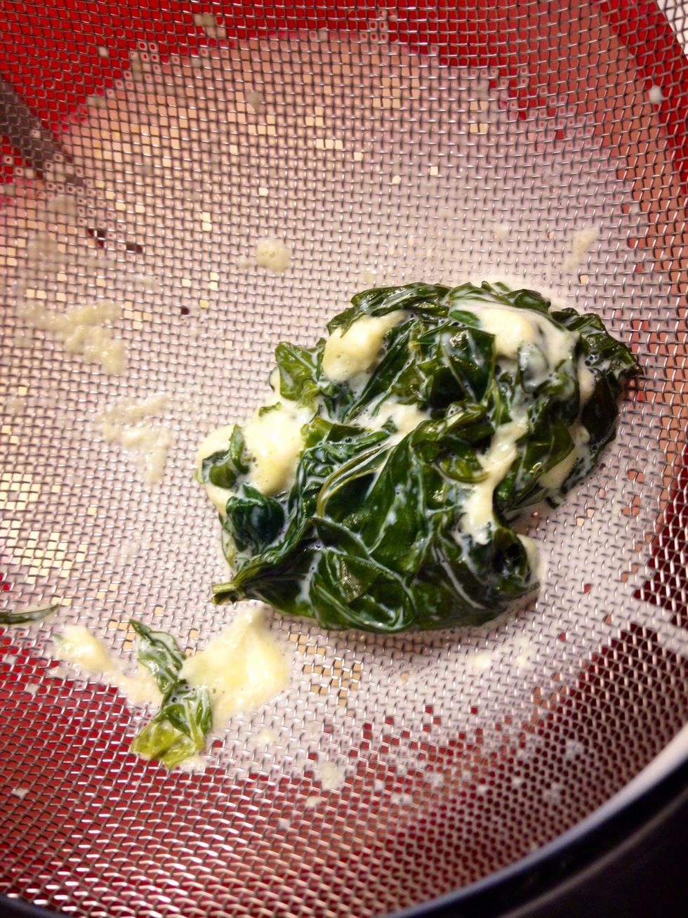 After one hour sift the milk/cream mix and discard the mint leaves. - B ...