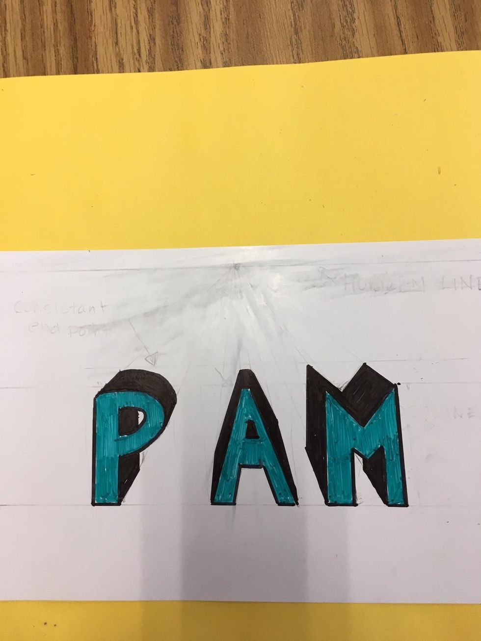 11) Color the front of the letter with a colored sharpie. - B+C Guides