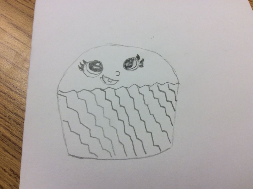 How to draw a cute muffin - B+C Guides