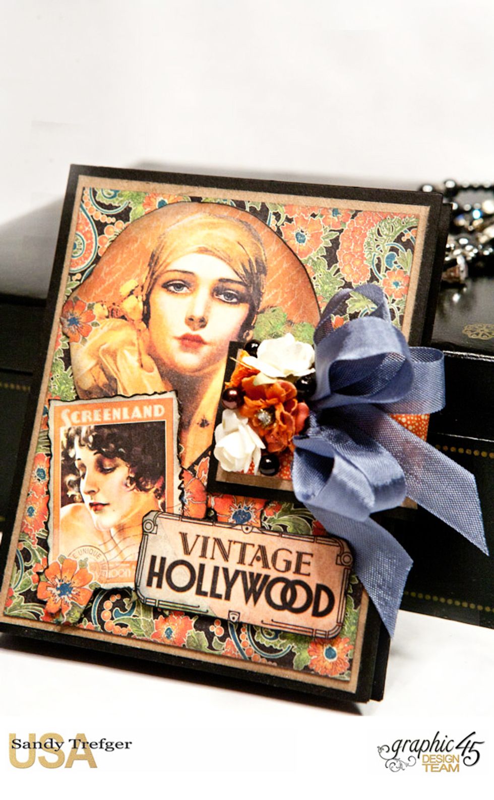 How to make a graphic 45 vintage hollywood passport album - B+C Guides