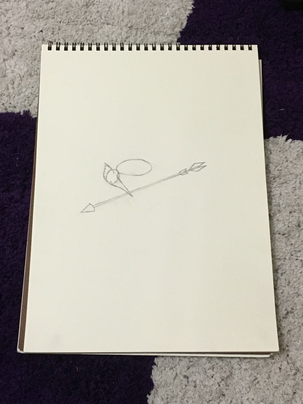 How to draw katniss's mockingjay pin - B+C Guides
