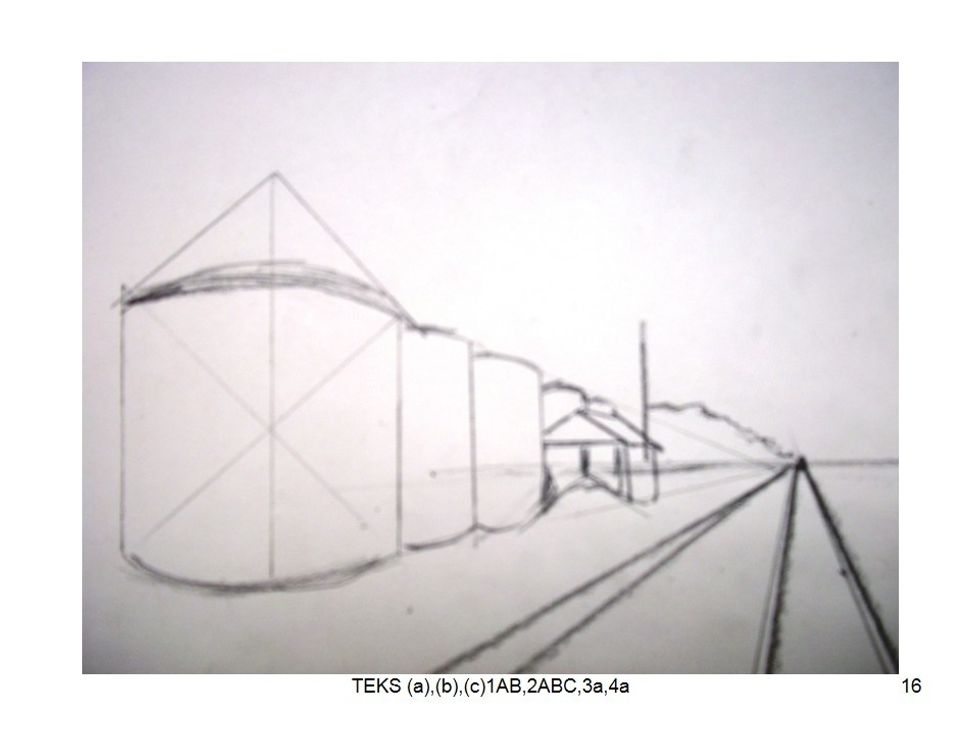 How to draw a train in 1 point perspective - B+C Guides