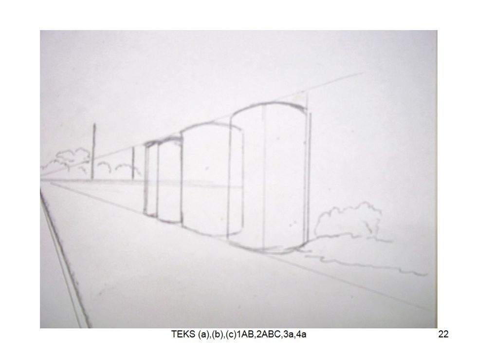 How to draw a train in 1 point perspective - B+C Guides