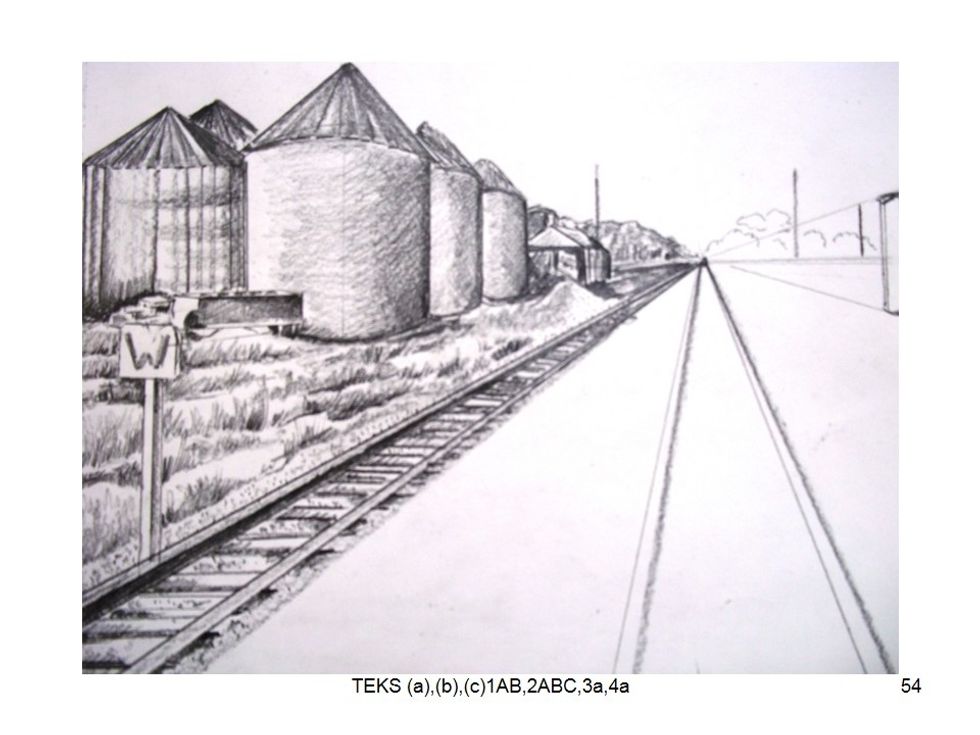 How to draw a train in 1 point perspective - B+C Guides