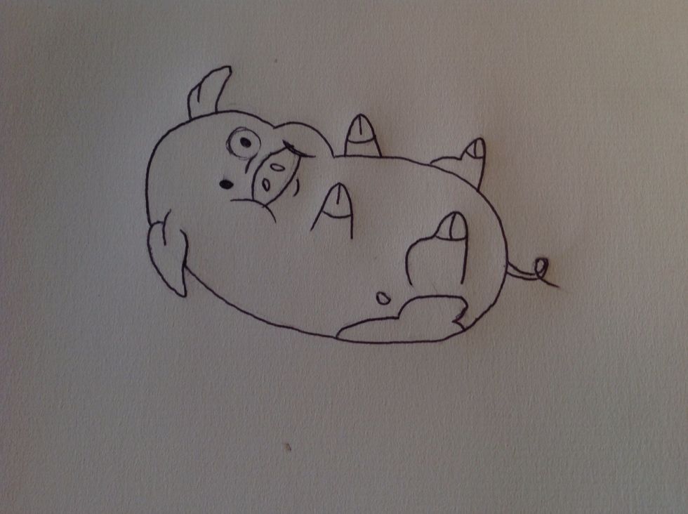 How to draw waddles from gravity falls - B+C Guides