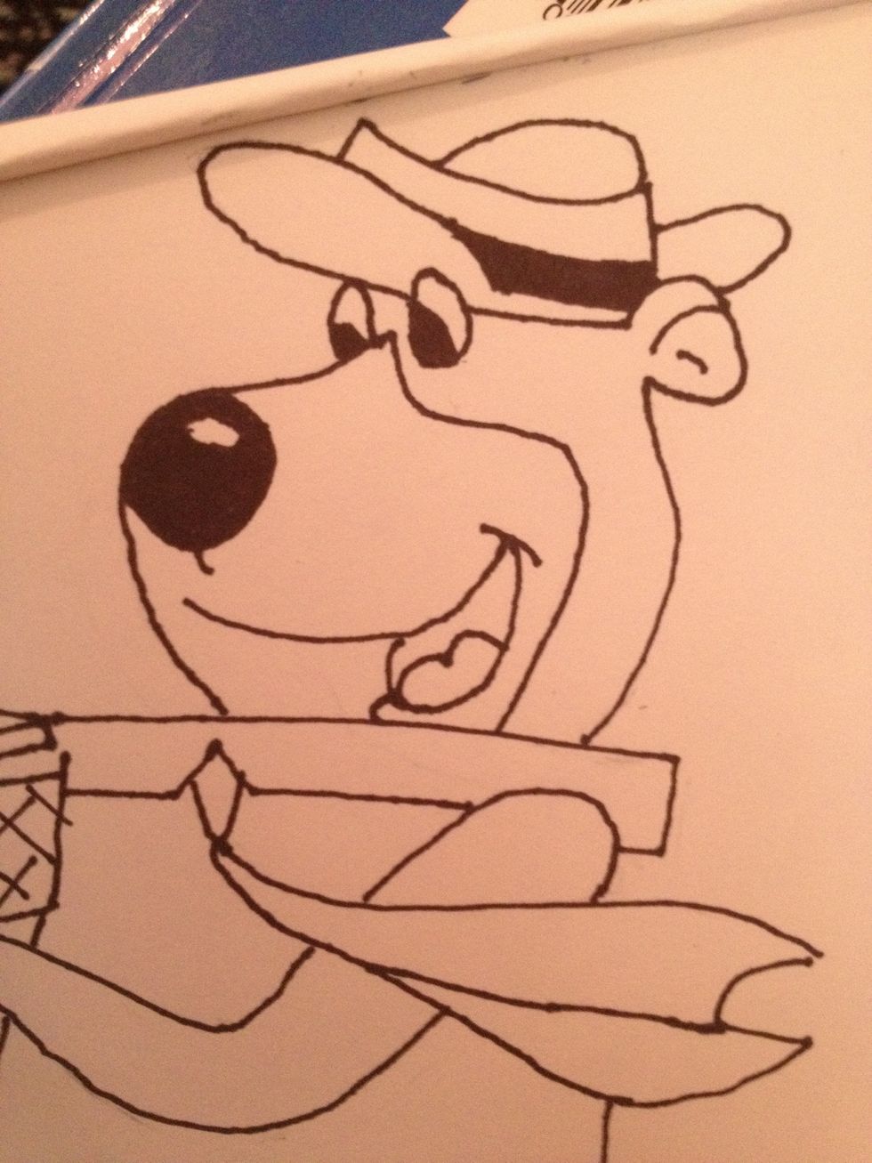 How to draw yogi bear - B+C Guides